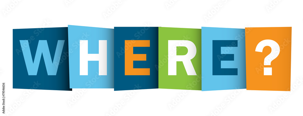 WHERE? Icon (questions why what when who how) Stock Vector | Adobe Stock