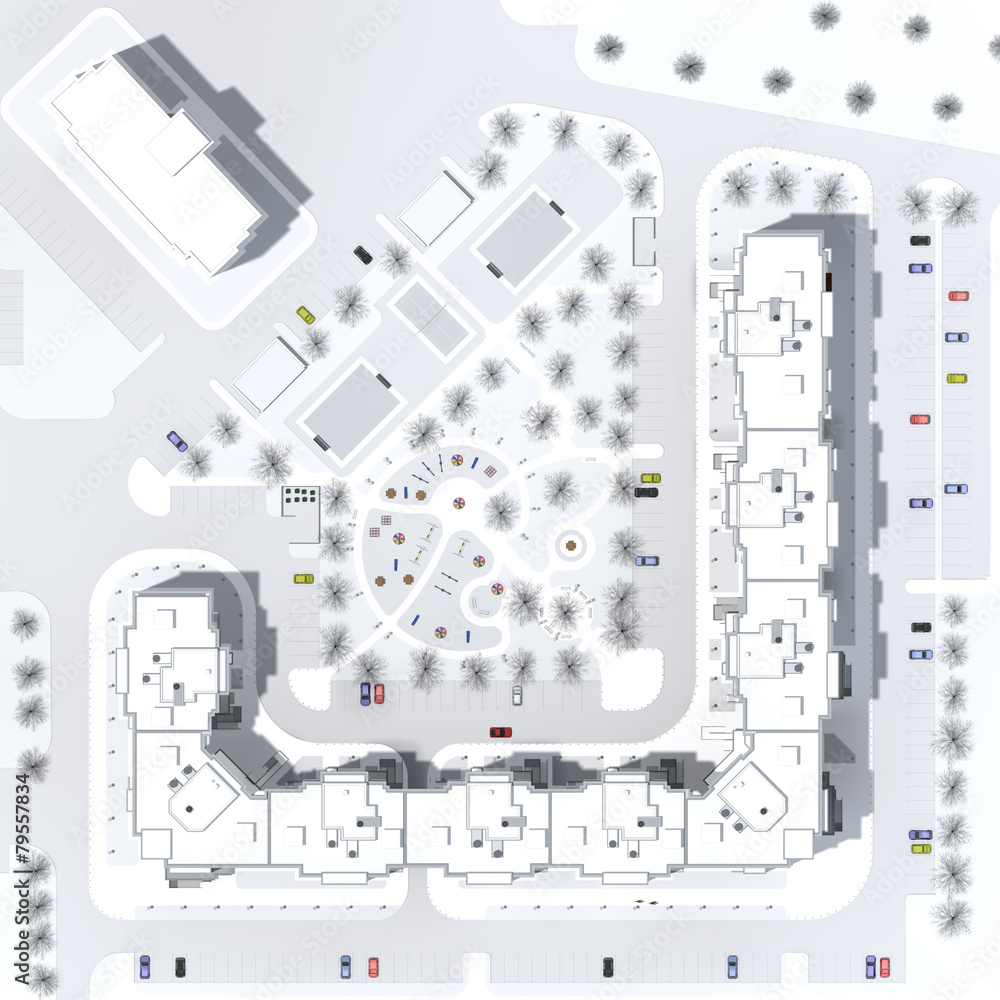 architectural master plan of a building Stock Illustration | Adobe Stock