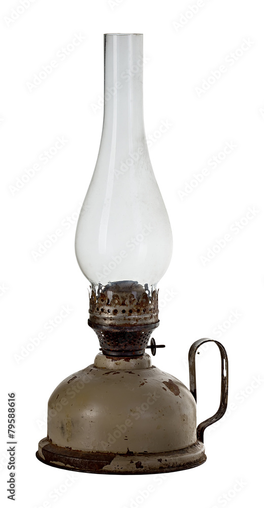 Oil lamp isolated on white Stock Photo | Adobe Stock