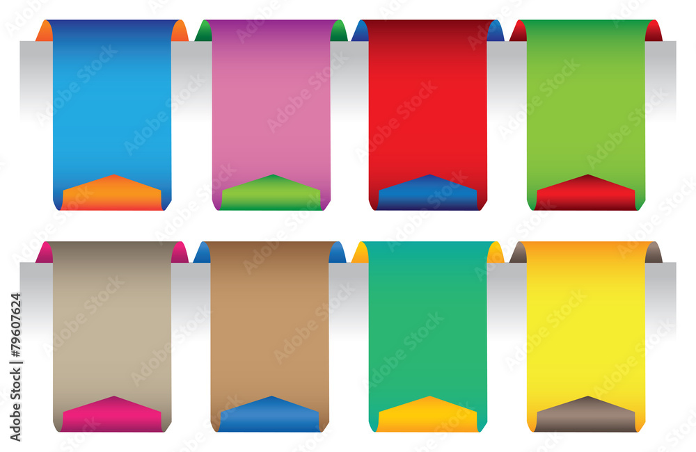 Colorful Hanging Banner Vector Illustration Stock Vector | Adobe Stock