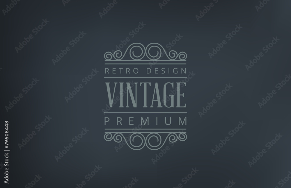 Text Vintage Logo design vector. Retro style logotype Stock Vector ...