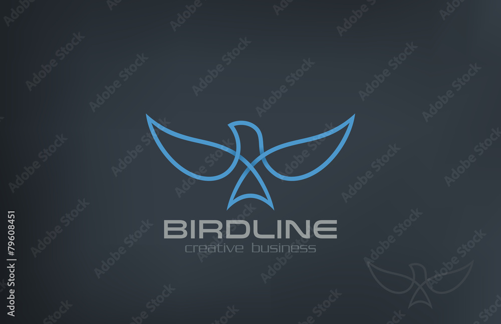 Abstract Flying Soaring Bird Logo design vector icon Stock Vector ...