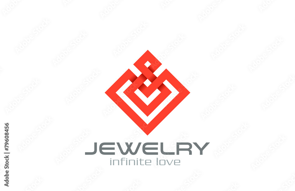 Infinity loop Abstract Square Rhombus Logo design vector Stock Vector | Adobe Stock