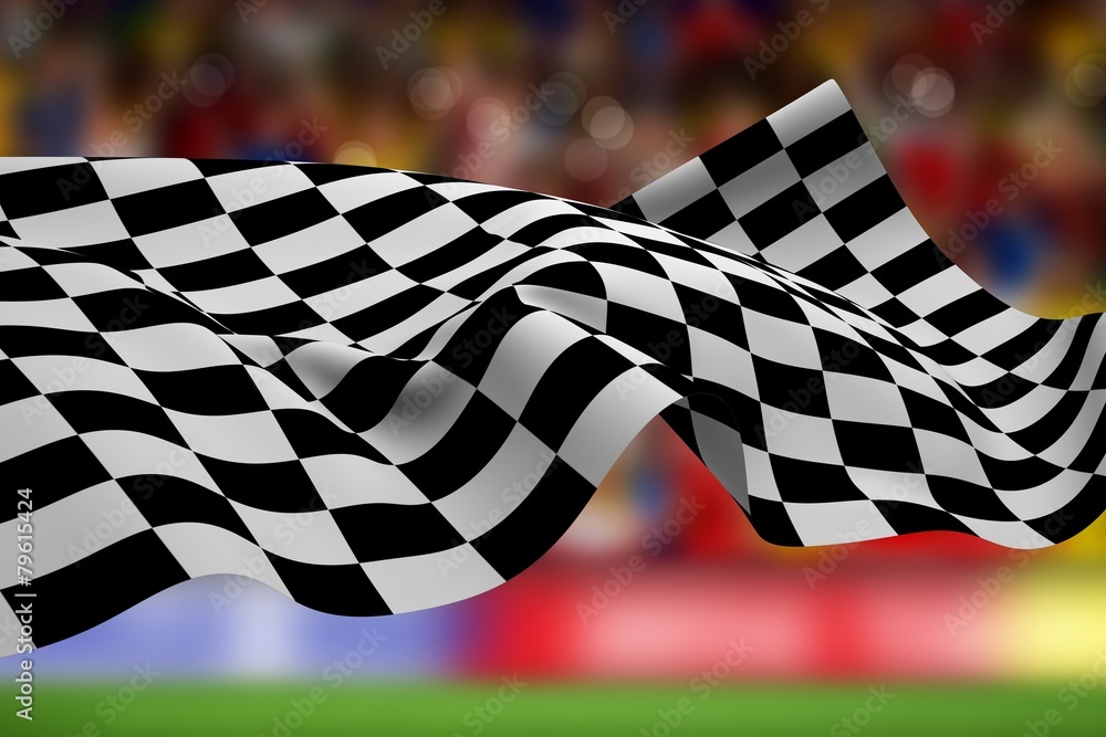 Composite image of checkered flag Stock Illustration | Adobe Stock