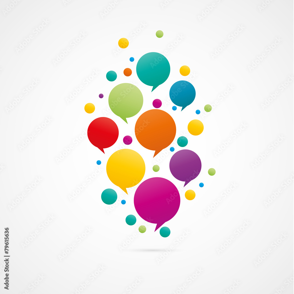 bulle dialogue-communication Stock Vector | Adobe Stock