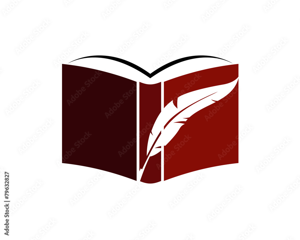 library book quill Stock Vector | Adobe Stock