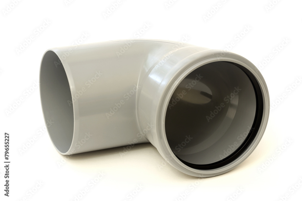 Drain pipe grey corner isolated on white background Stock Photo | Adobe ...