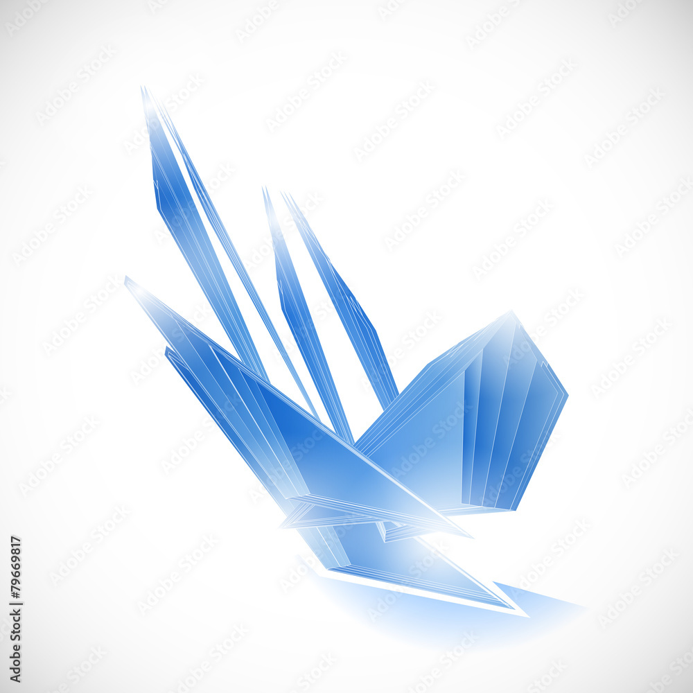 Topaz shard blue crystal icon logo template vector Stock Vector | Adobe ...
