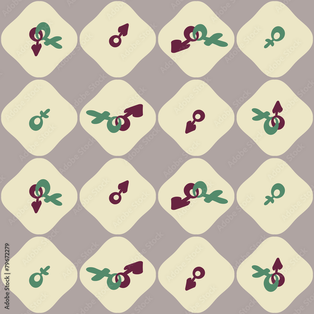 seamless abstract background with gender symbols Stock Vector | Adobe Stock