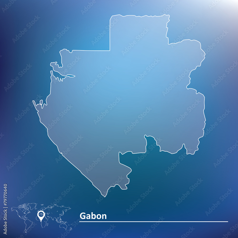 Map of Gabon Stock Vector | Adobe Stock