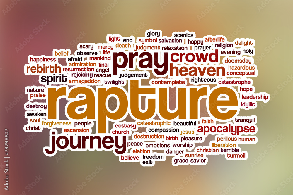 Rapture word cloud with abstract background Stock Illustration | Adobe ...