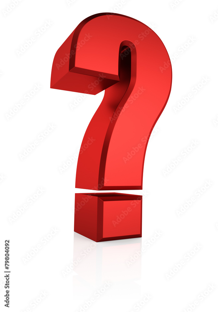 3D Red Question Sign Stock Illustration | Adobe Stock