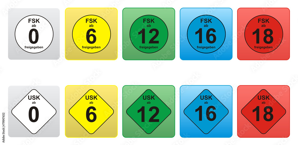 fsk und usk Stock-Illustration | Adobe Stock