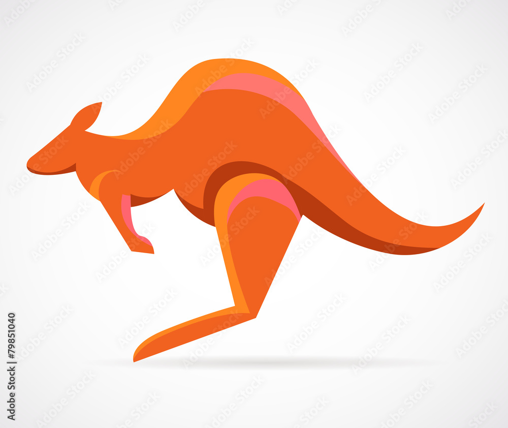 kangaroo - vector illustration Stock Vector | Adobe Stock