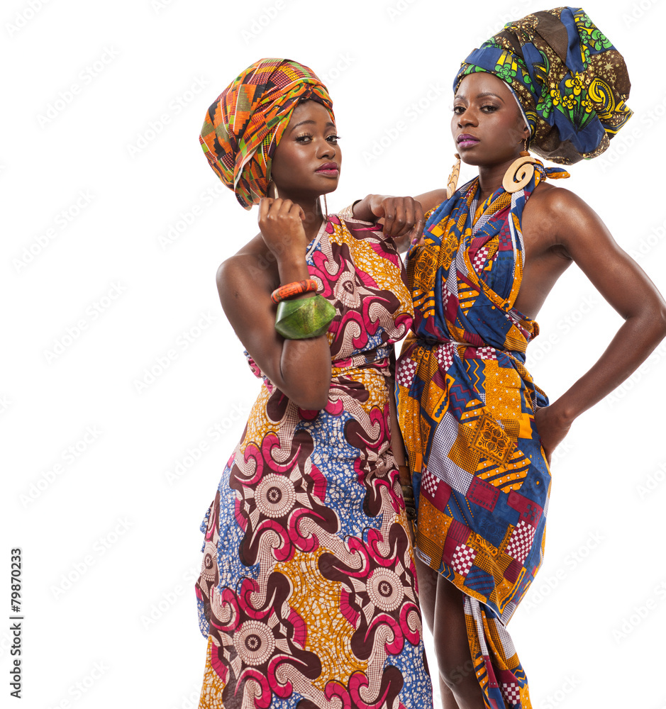 African female models posing in dresses. Stock Photo | Adobe Stock