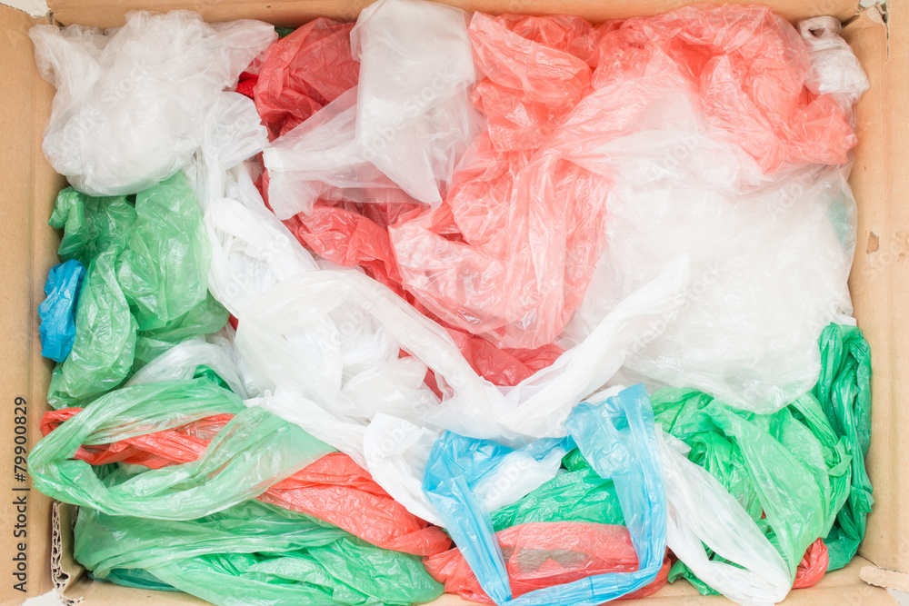 Disposable plastic bags Stock Photo | Adobe Stock