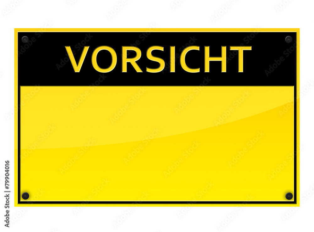 Vorsicht - Schild leer Stock-Illustration | Adobe Stock