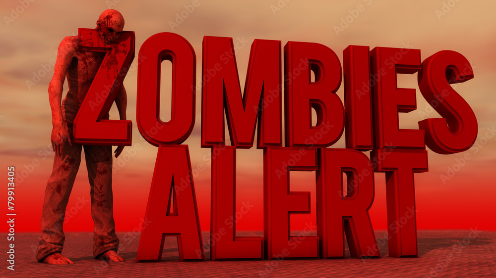 Zombies alert and zombie Stock-Illustration | Adobe Stock