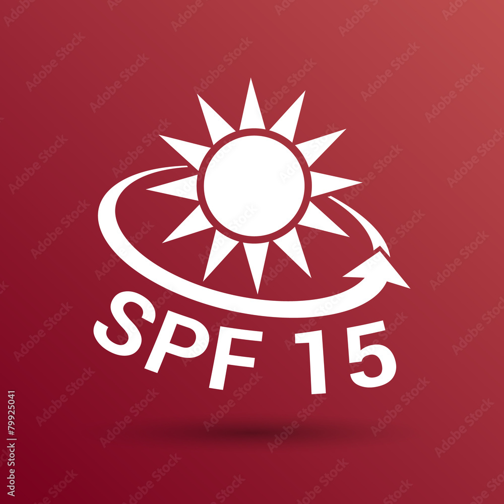 black and silver metallic spf 15 shield sticker badge icon stamp label ...