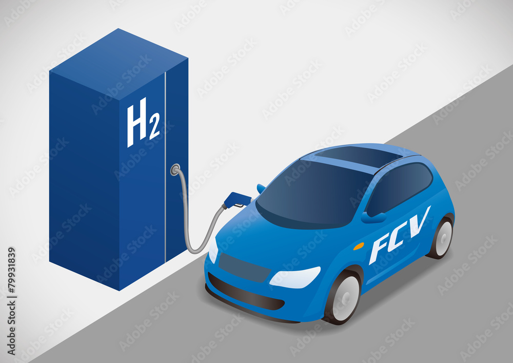 Fuel Cell Vehicle and Hydrogen Station Stock Vector | Adobe Stock