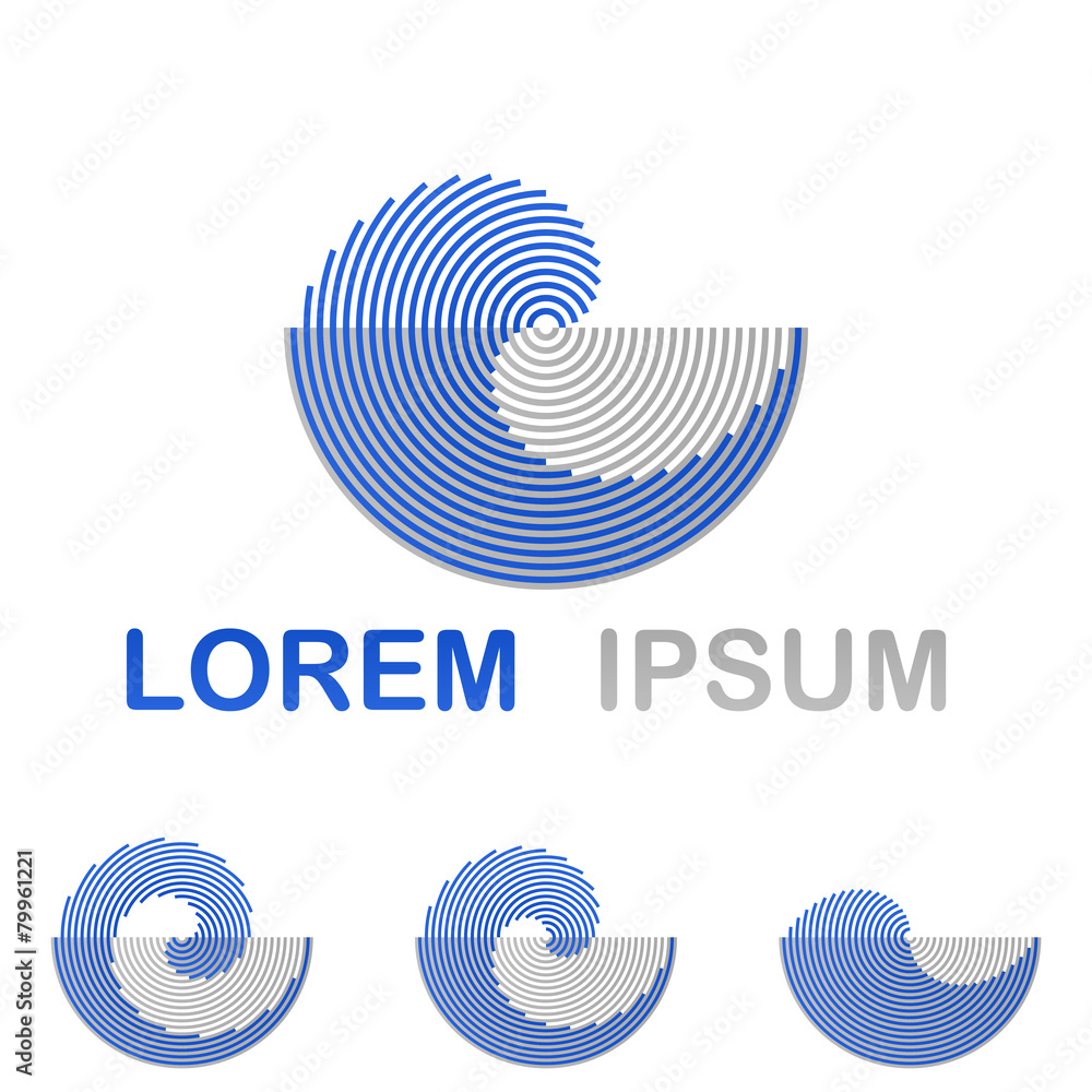 Blue water, spa, wellness logo symbol design set Stock Vector | Adobe Stock