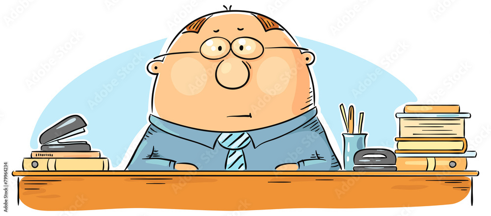 Cartoon office worker Stock Vector | Adobe Stock