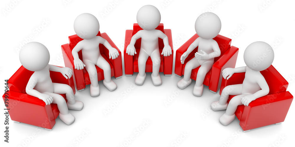 Diskussionsrunde Stock-Illustration | Adobe Stock