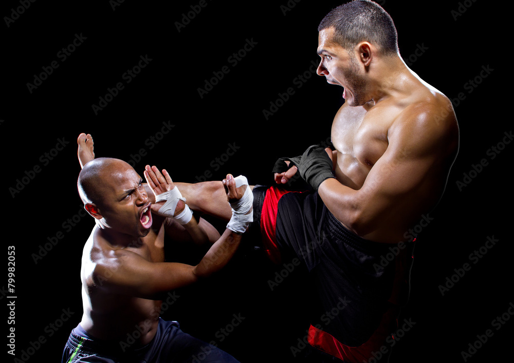 mma fighter performing a counter attack from a kick Stock Photo | Adobe ...
