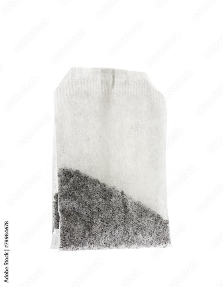 Tea paper sachet isolated on white background Stock-Foto | Adobe Stock