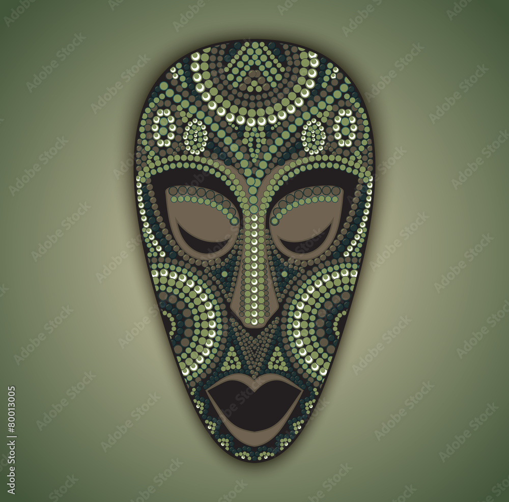 Vector colorful african mask. Stock Vector | Adobe Stock