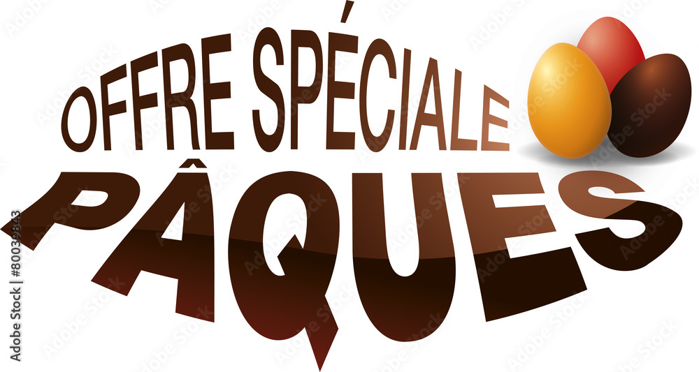 Vecteur Stock OFFRE SPÉCIALE PÂQUES logo | Adobe Stock