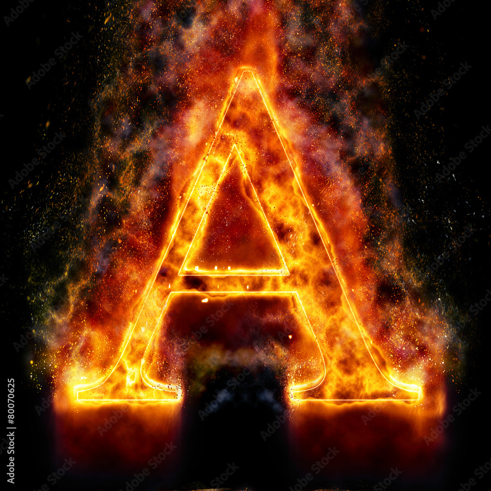 The Letter A In Orange