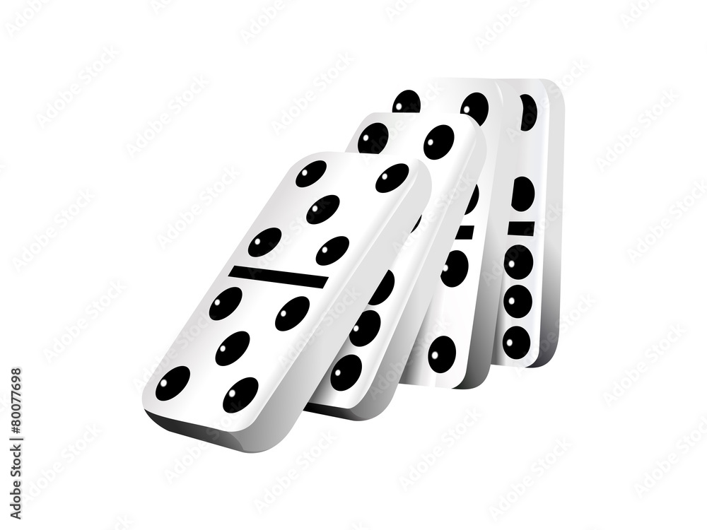 Falling dominoes, vector illustration vector de Stock | Adobe Stock
