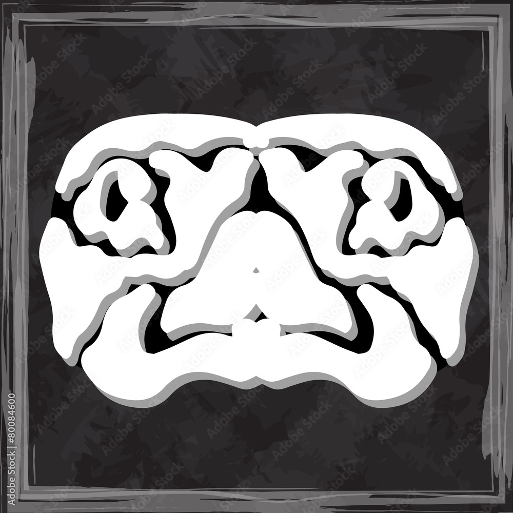 original face masks ancient gods, for tattoo and ancient amulets Stock ...
