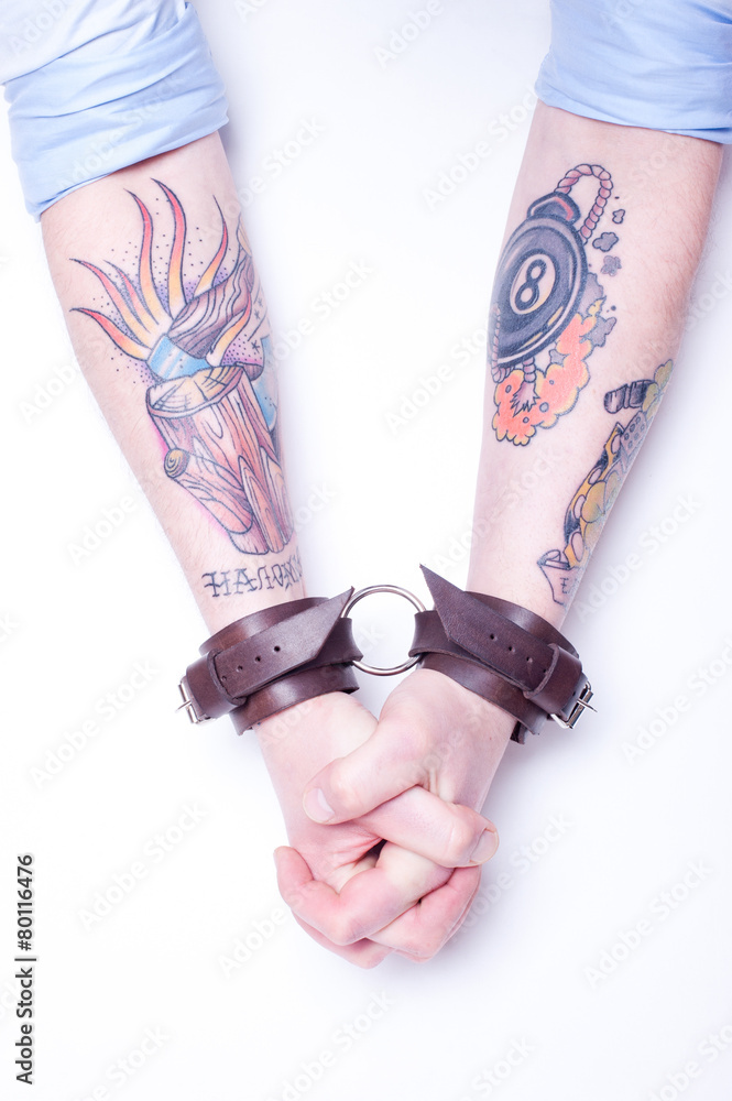 Handcuff Tattoos For Wrist