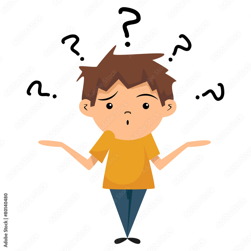 Boy Confused Clipart Animated