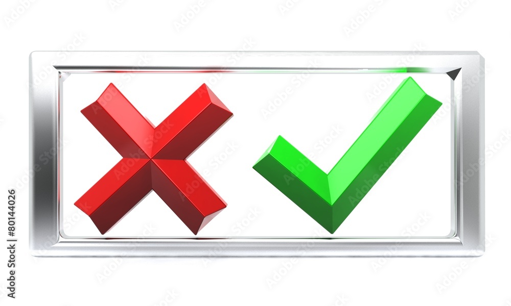 Red and green check mark signs Stock Illustration | Adobe Stock