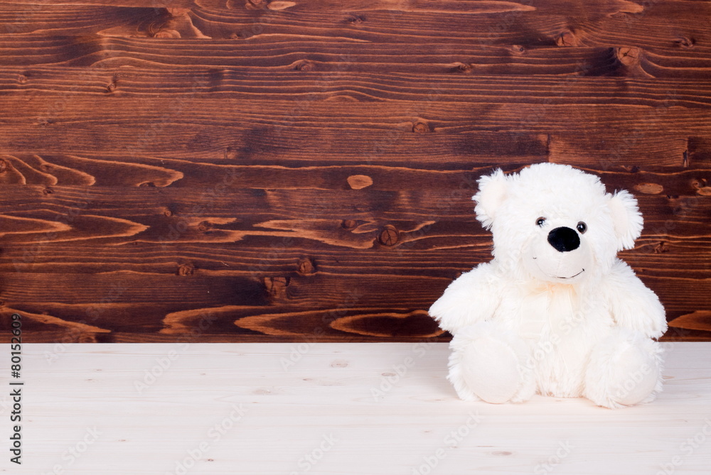 cute teddy bear toy on the board top view Stock Photo | Adobe Stock