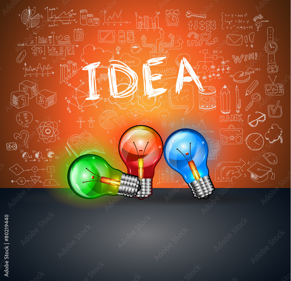 Idea Concept Layout for Brainstorming and Infographic background Stock ...