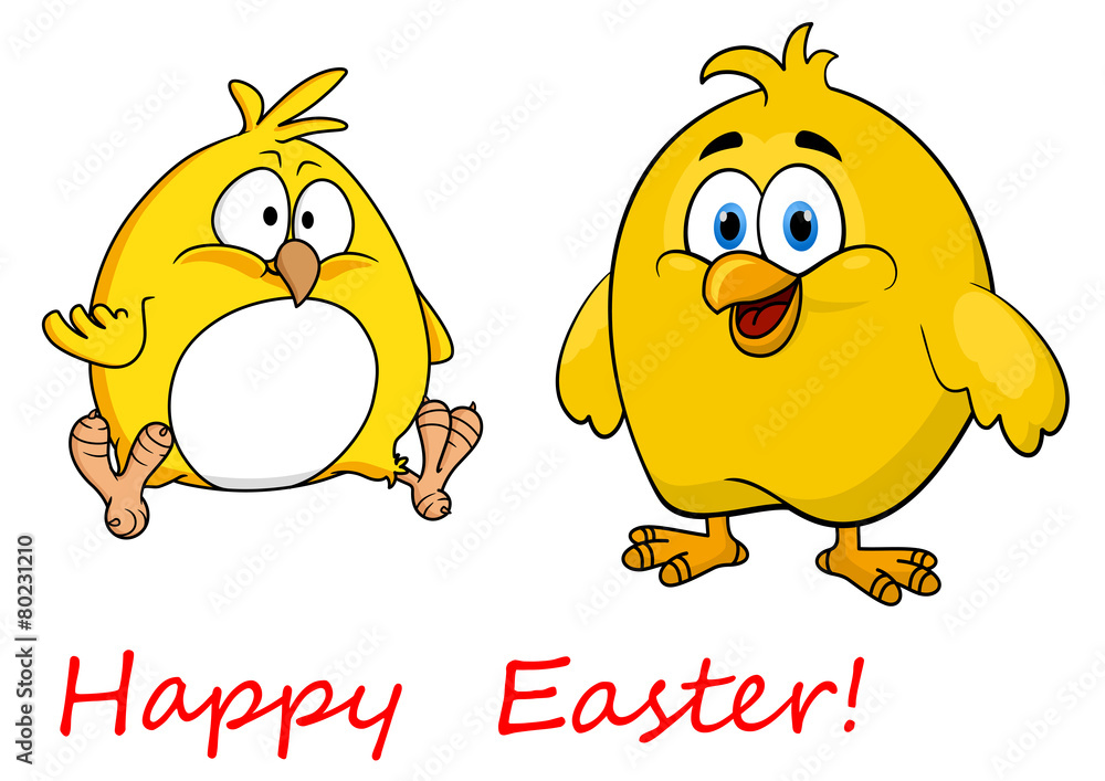Cute Easter Chick Cartoon