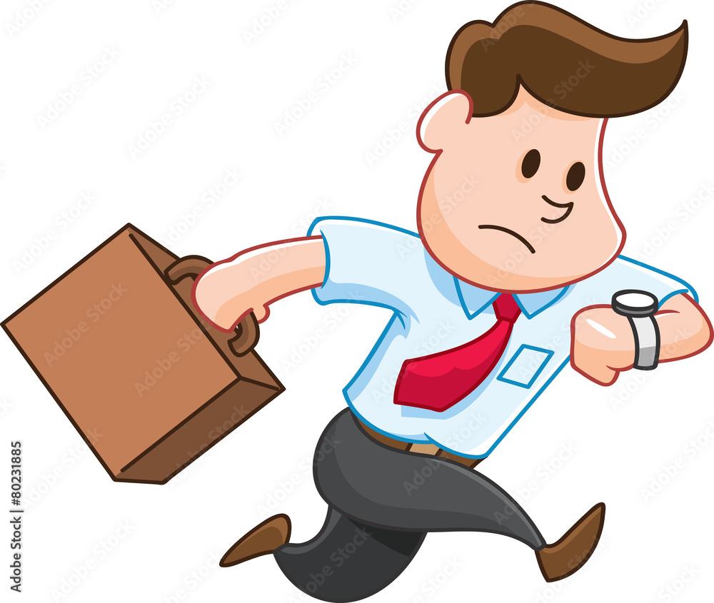 cartoon late of work Stock Vector | Adobe Stock