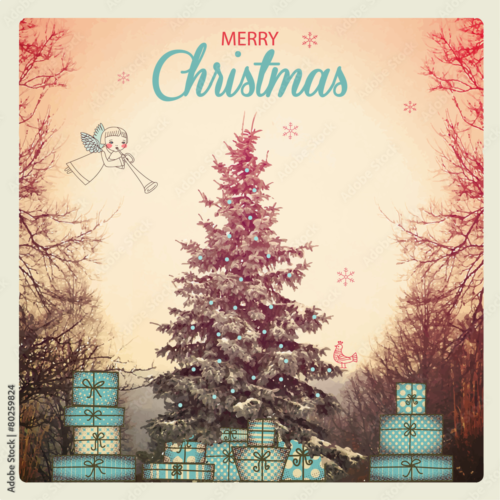 Christmas Poster Stock Vector | Adobe Stock