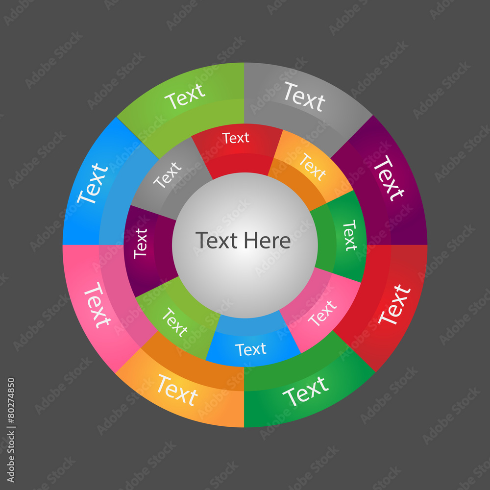 Radial diagram. Infographic Stock Vector | Adobe Stock