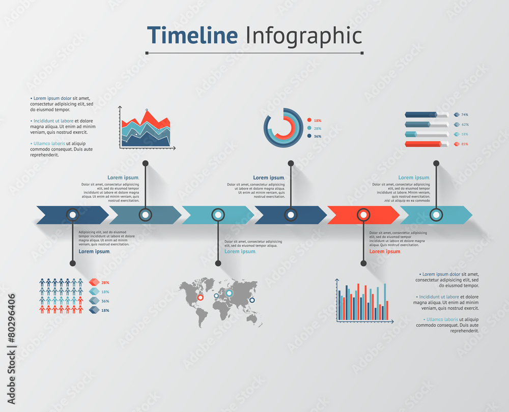 Time line vector infographic Stock Vector | Adobe Stock