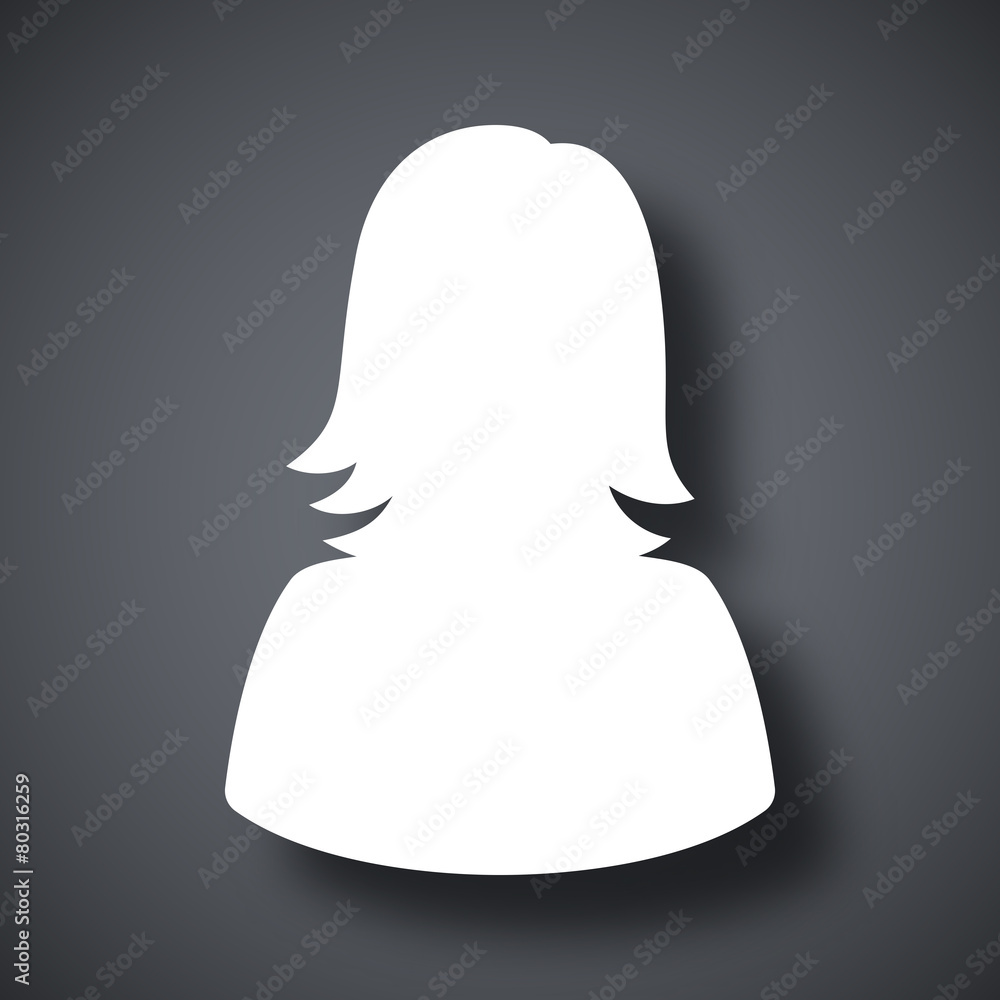 Vector female user icon Stock Vector | Adobe Stock