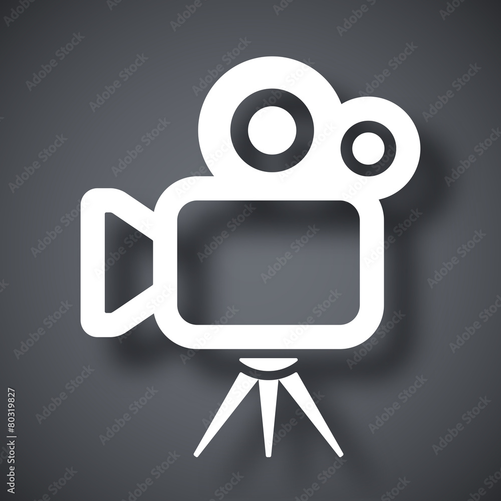 Vector movie camera icon Stock Vector | Adobe Stock
