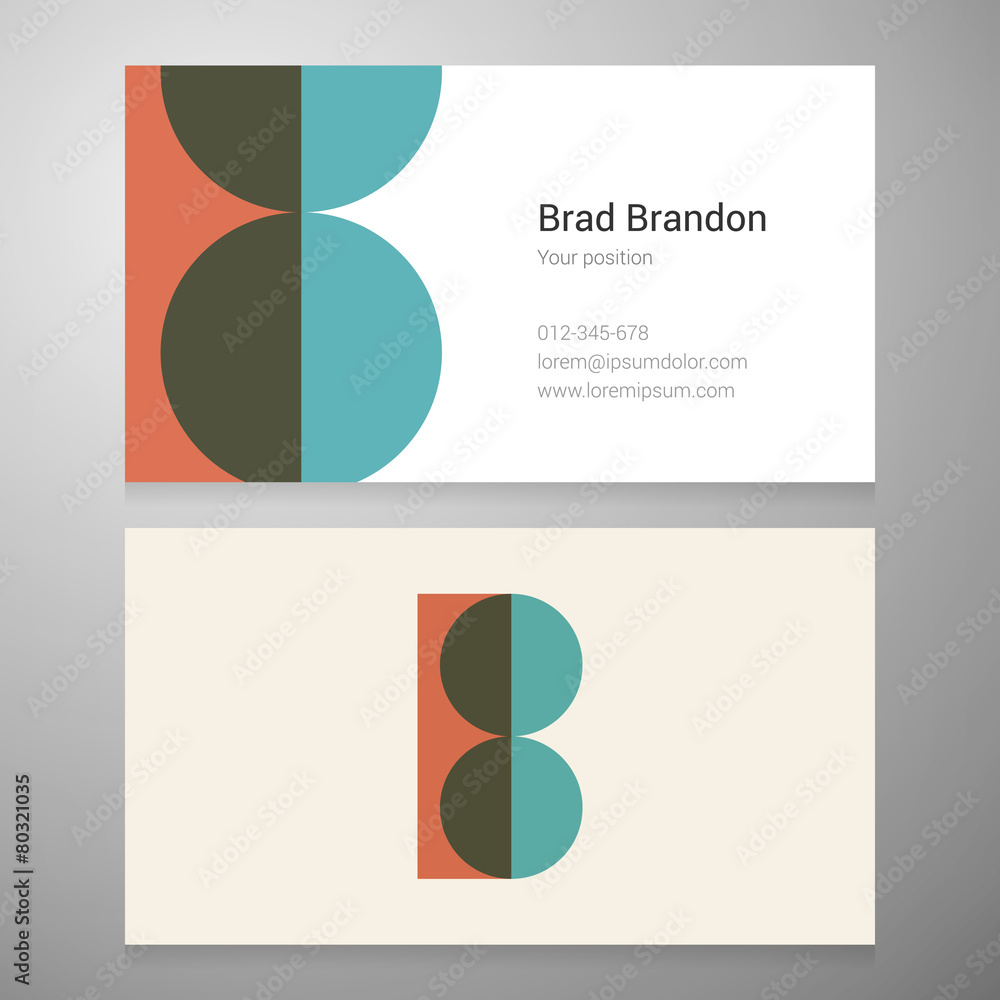 Vintage letter B icon business card template Stock Vector | Adobe Stock