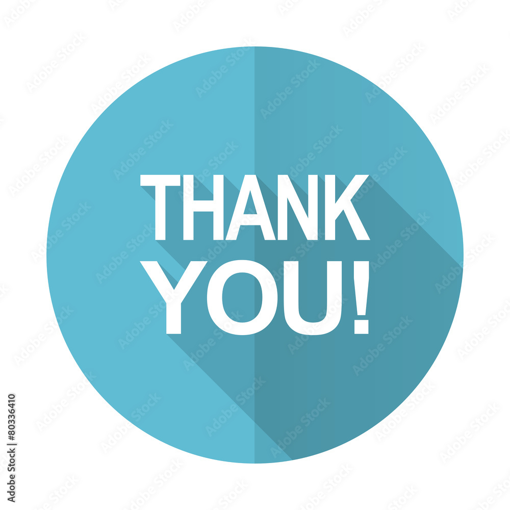 thank you blue flat icon Stock 일러스트레이션 | Adobe Stock