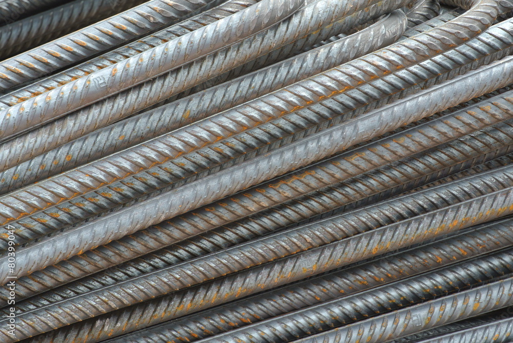 Hot rolled deformed steel bars a.k.a. steel reinforcement bar Stock ...