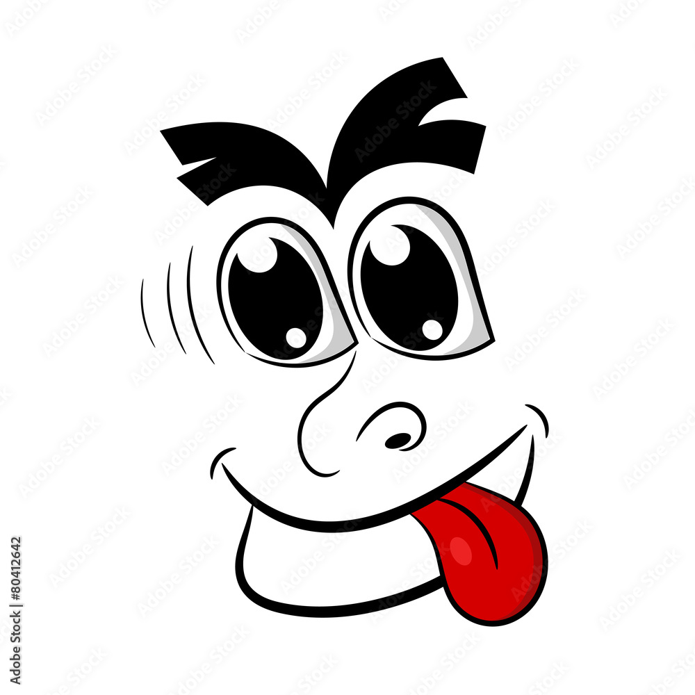 Cartoon face. Vector illustration Stock Vector | Adobe Stock